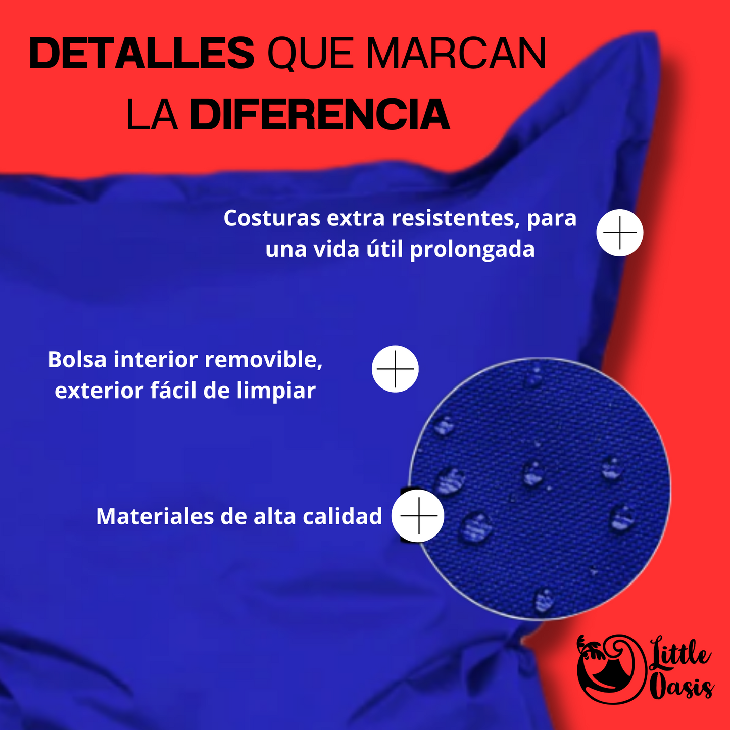 PUFF COJÍN XL AZUL – LittleOasis